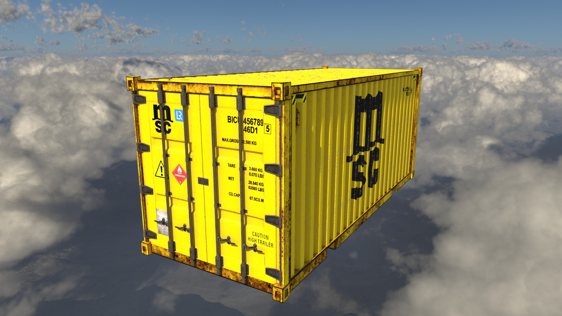 3D Model Shipping Container Msc - TurboSquid 1493623