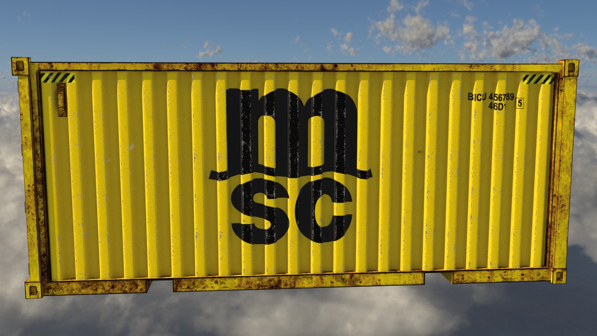 3D Model Shipping Container Msc - TurboSquid 1493623