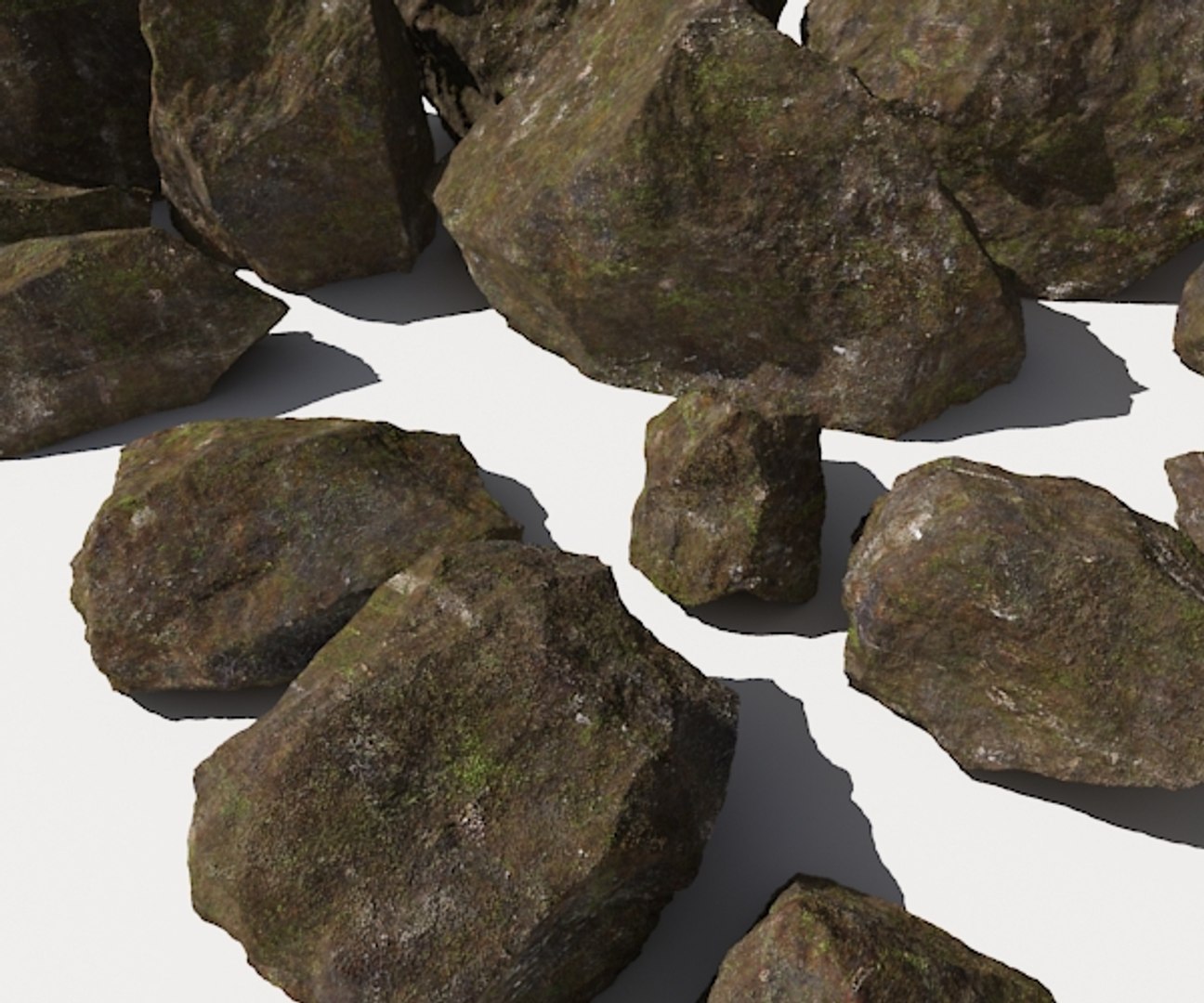 jagged rocks - 3d model