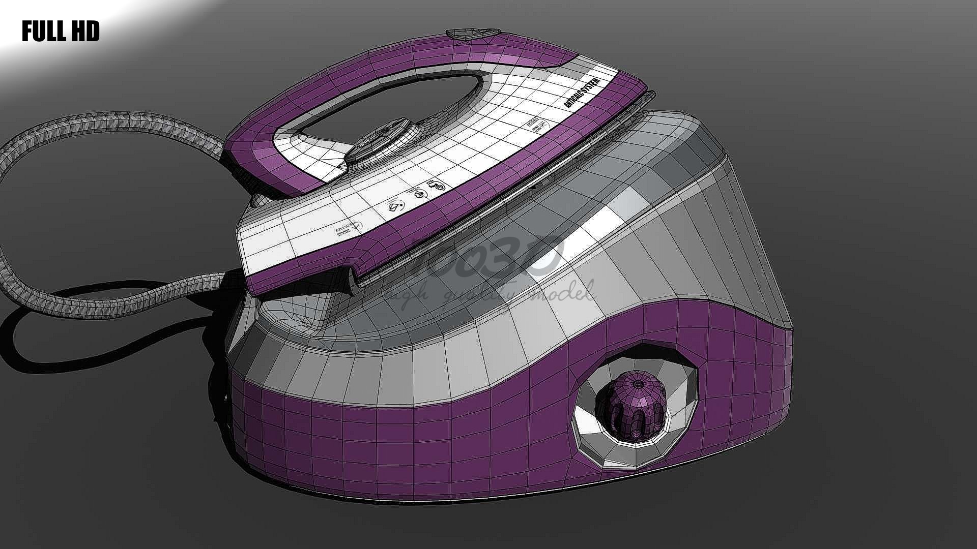 3d iron steam machine model