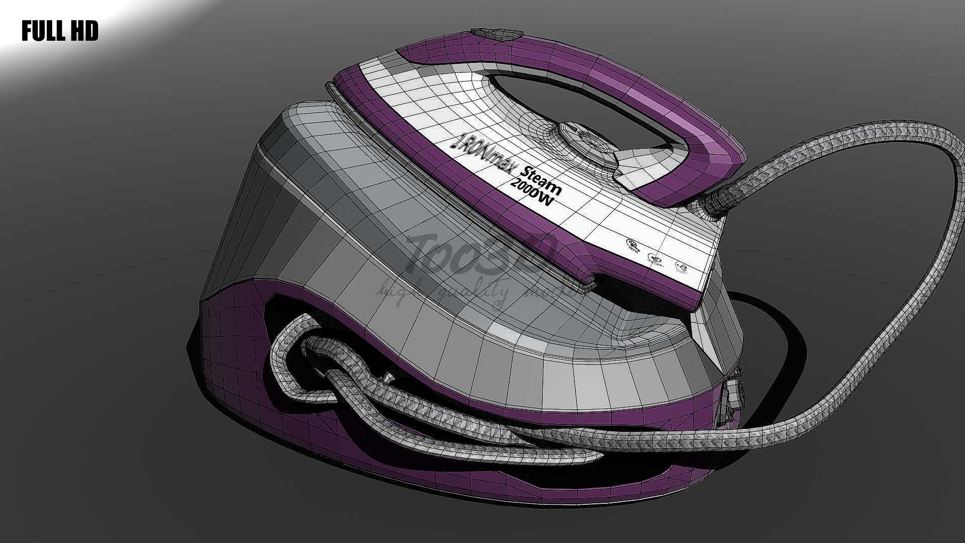 3d iron steam machine model