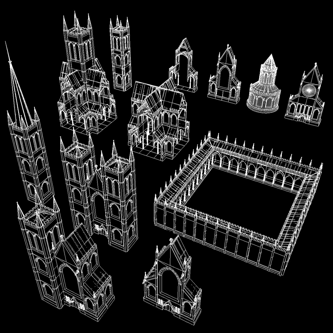 kit modules gothic 3d max