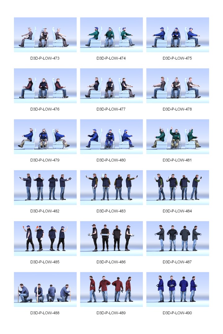 3D lo-poly people vol 5 - TurboSquid 1302879