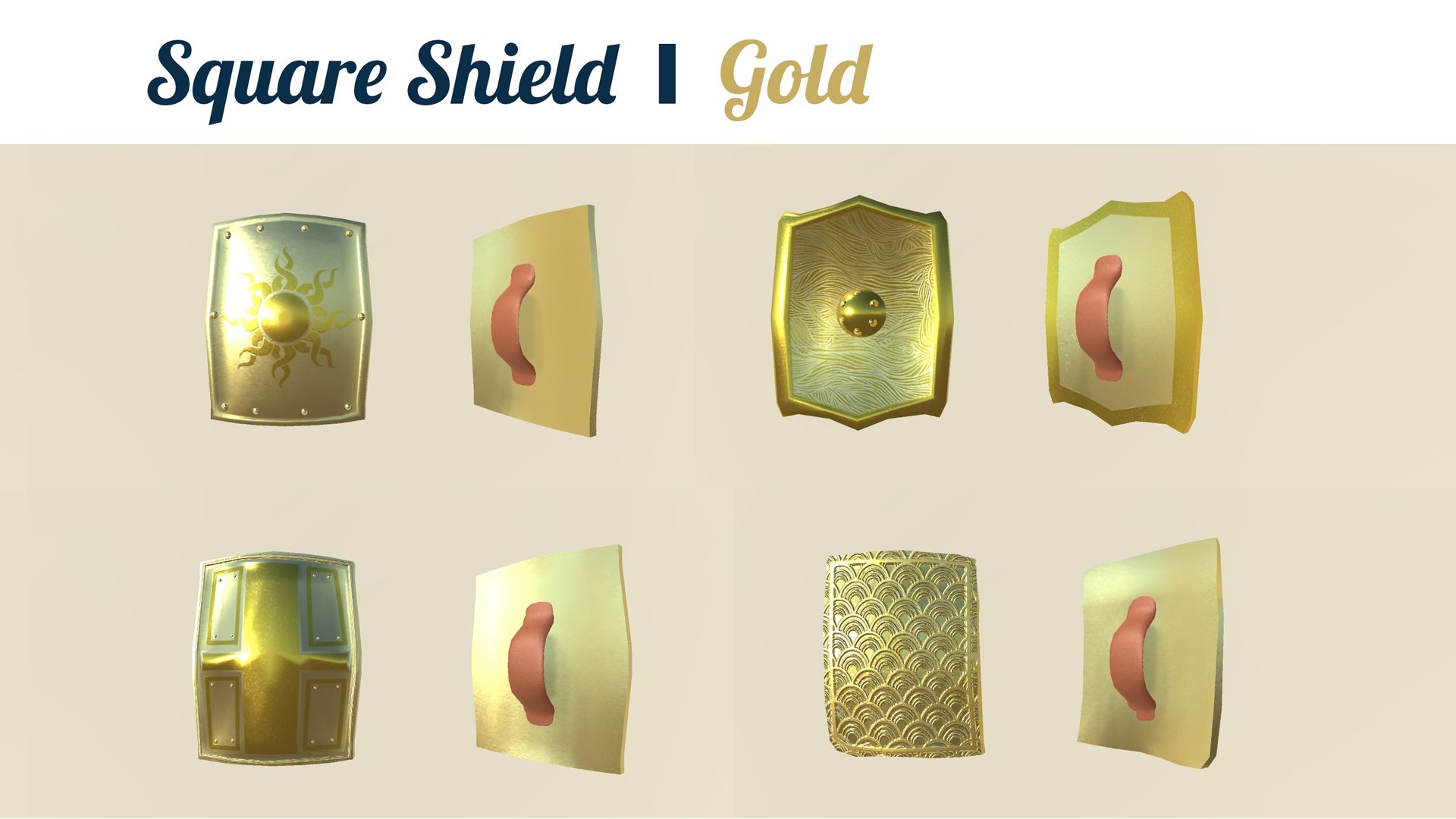 Shields pack 3D model - TurboSquid 1305480