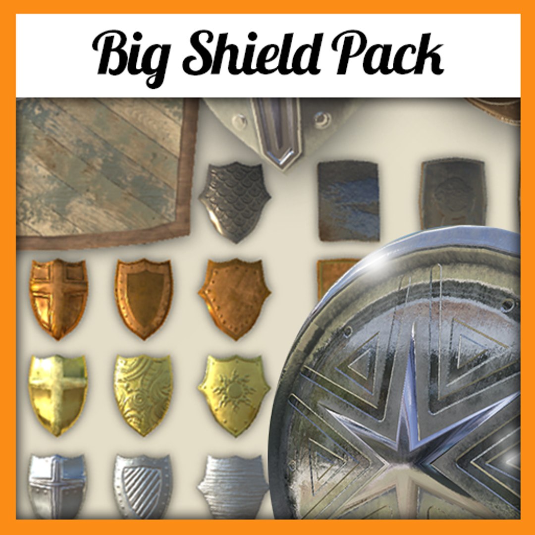 Shields pack 3D model - TurboSquid 1305480