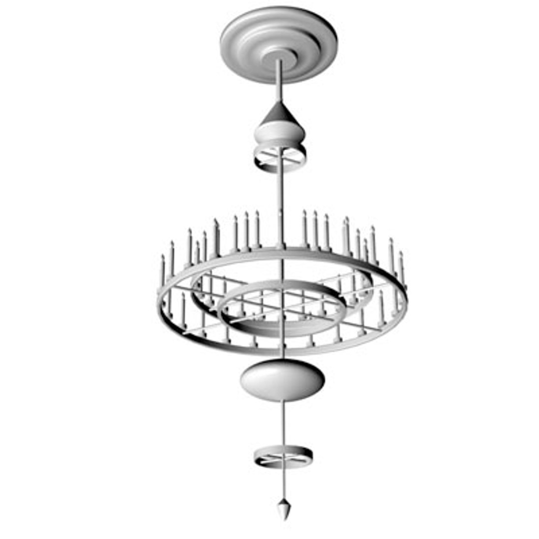 3d Elegant Chandelier Model