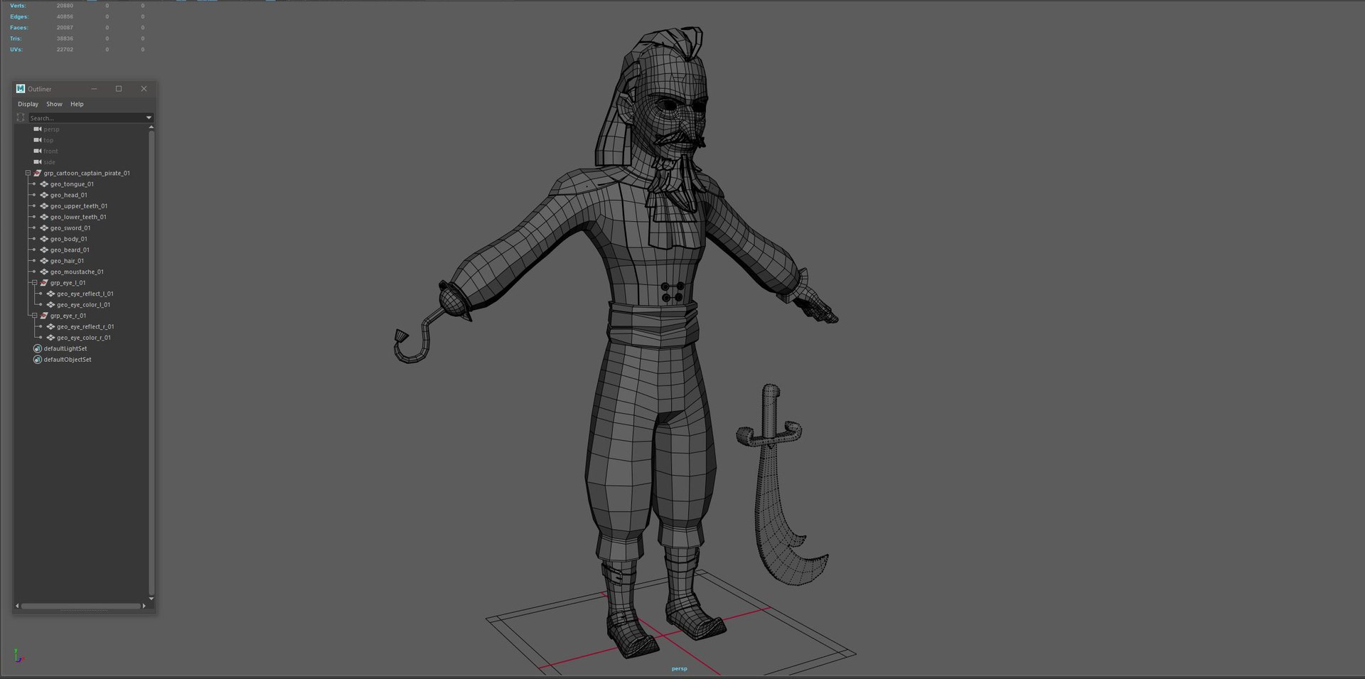 Captain Pirate 3D Model - TurboSquid 1616206