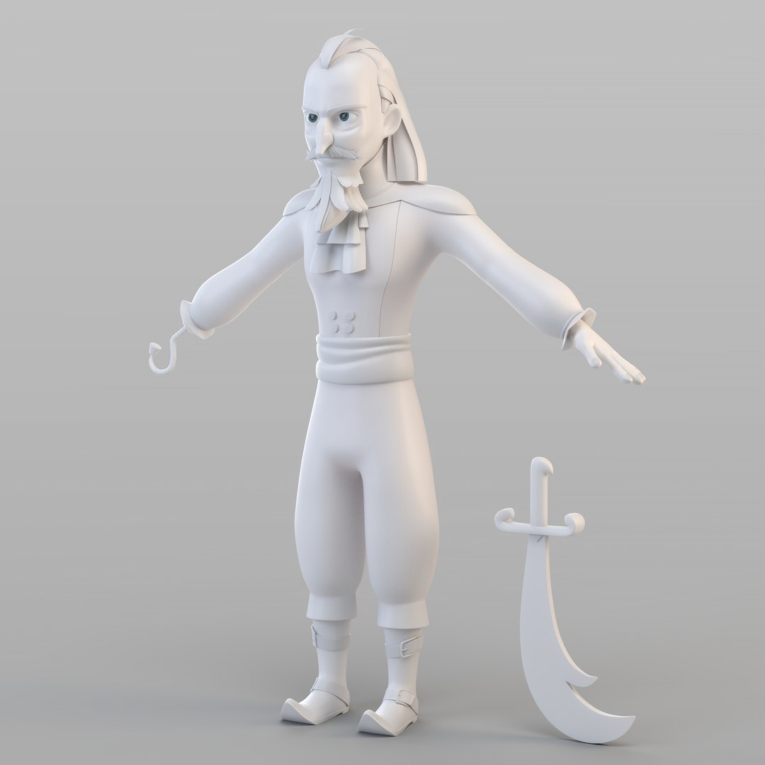 Captain Pirate 3D Model - TurboSquid 1616206