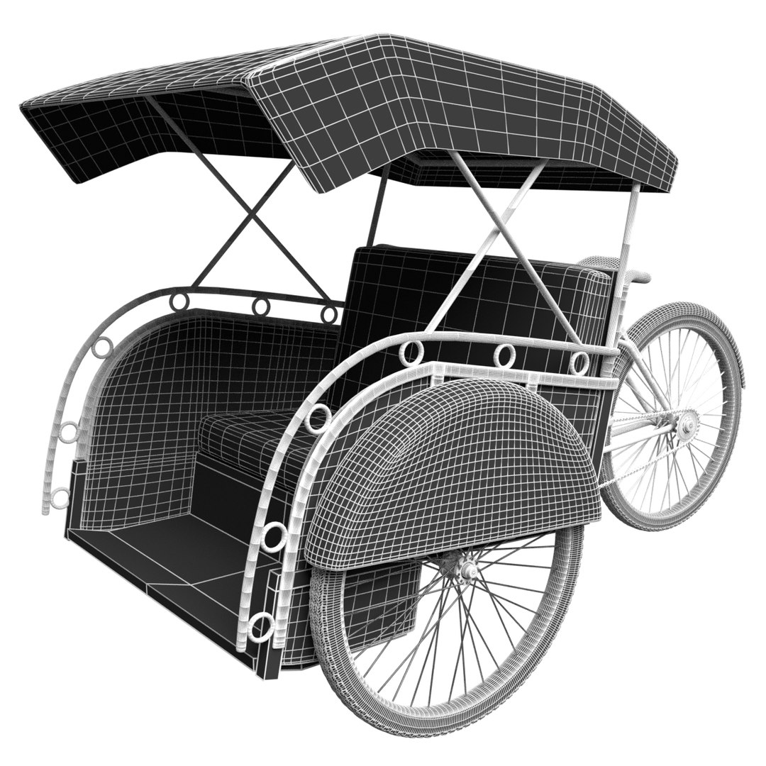 Becak 3D Model - TurboSquid 1445916