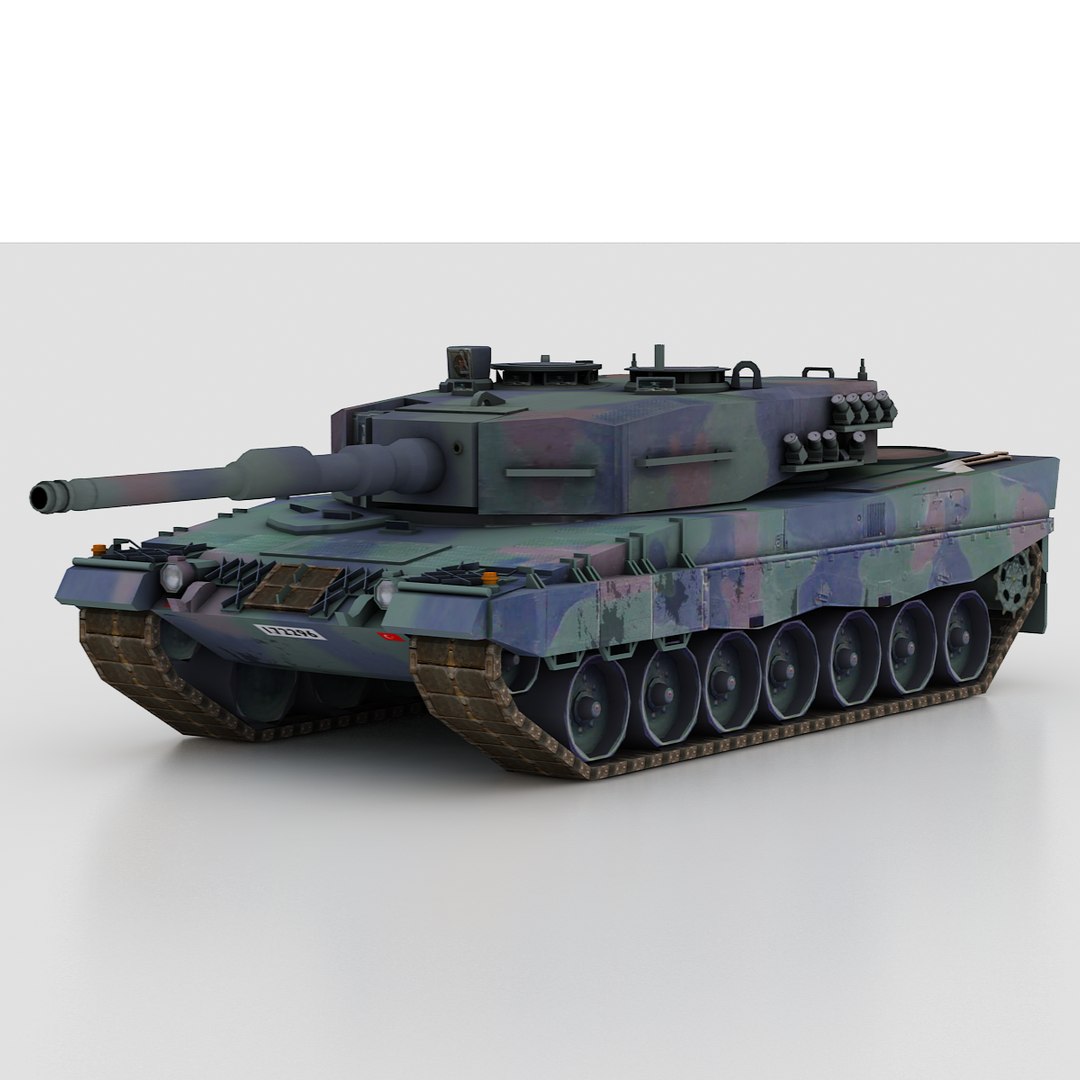 Leopard 2a4 Main Battle Tank 3d Model