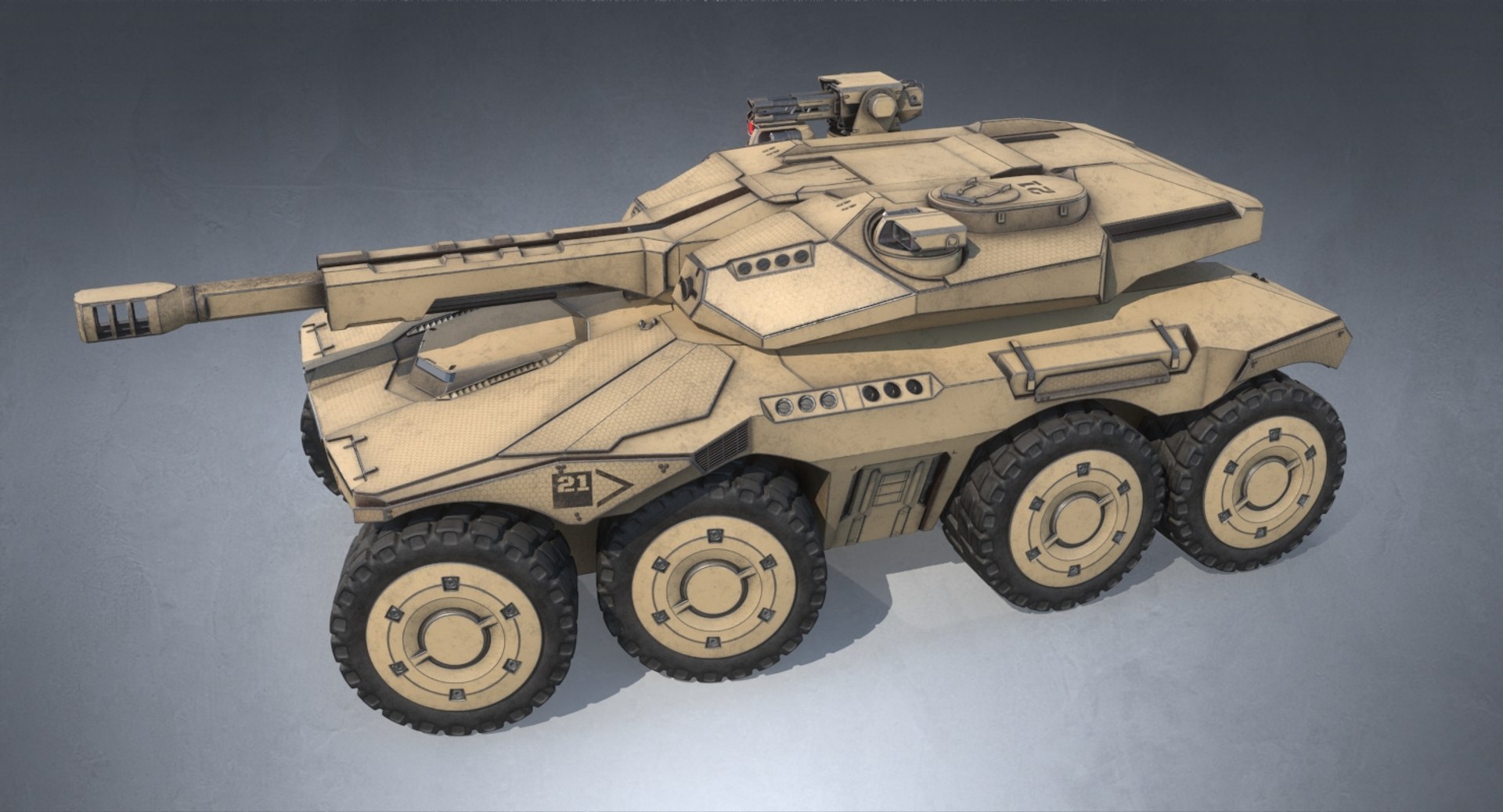 Sci-fi Apc Desert Concept 3D - TurboSquid 1391328