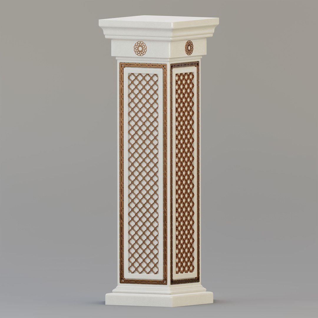 3D Column Marble Concrete Model - TurboSquid 1478881