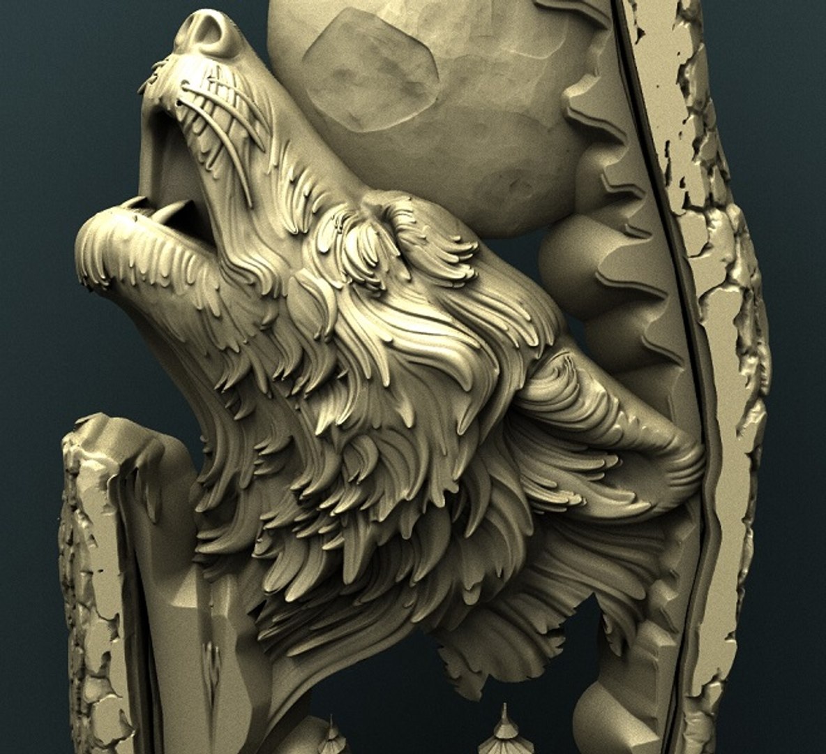 Wolf Relief Cnc 3D Model - TurboSquid 1320472