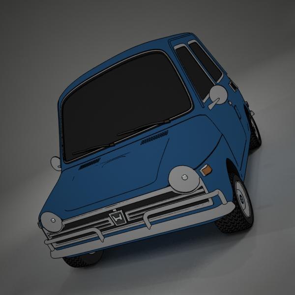 cartoon honda n600 toon 3d max