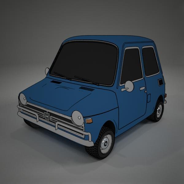cartoon honda n600 toon 3d max