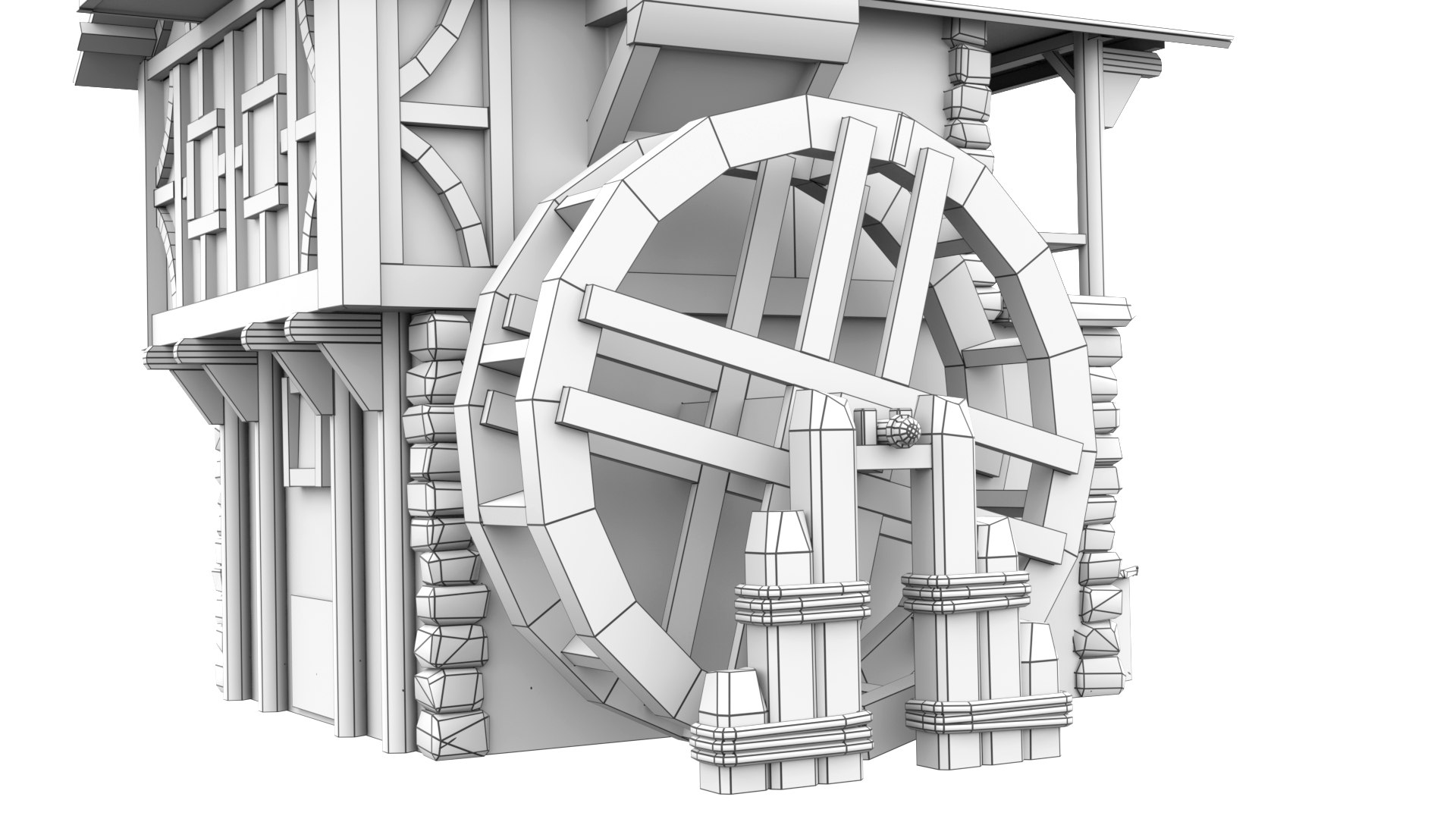 3D Medieval Watermill Model - TurboSquid 1475464