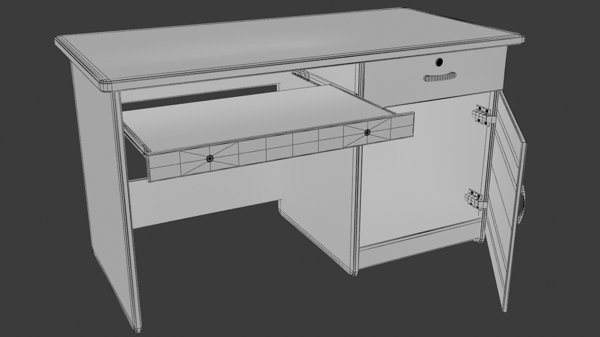 3D Model Work Desk - TurboSquid 1356377