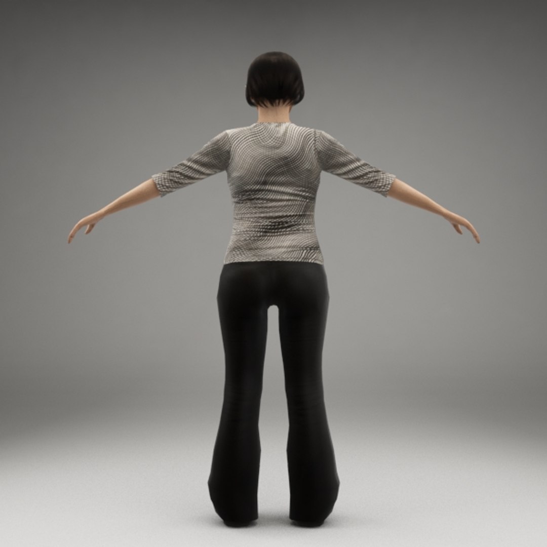 metropoly characters rigged human 3d model