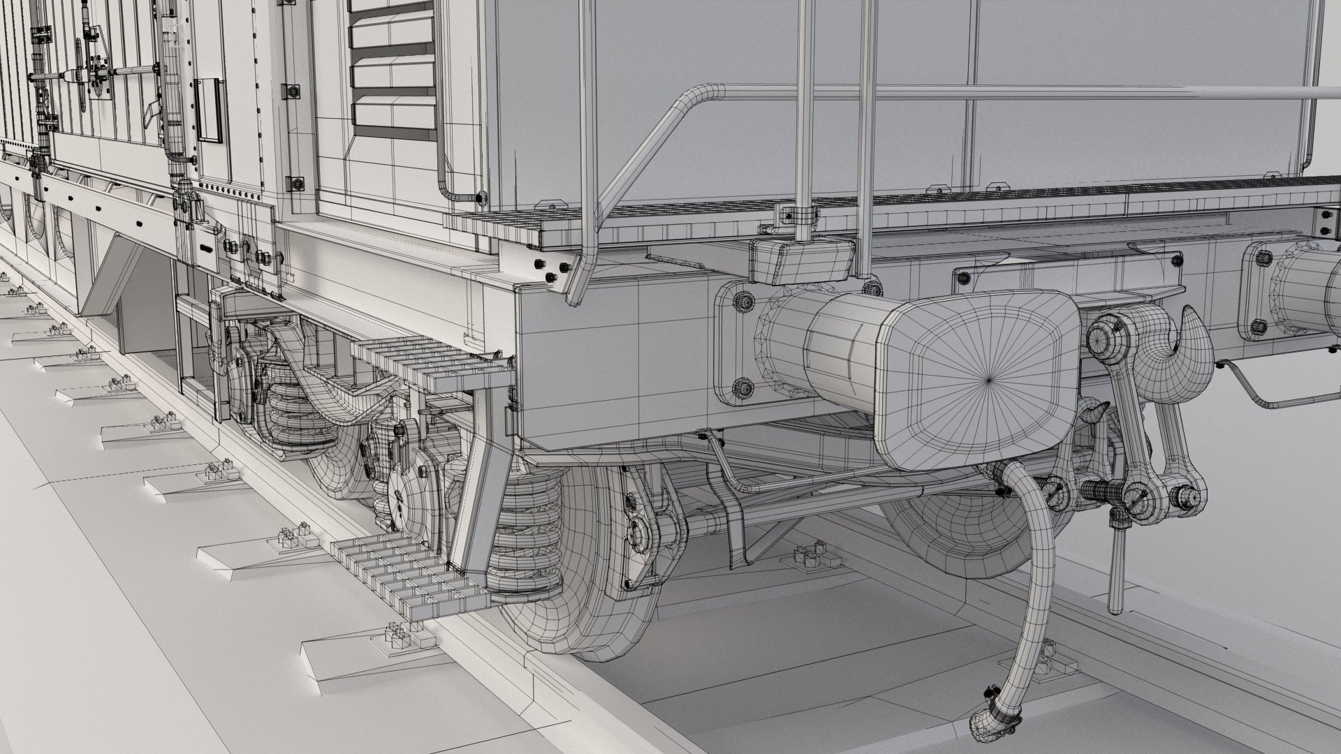 3D Container Train Model - TurboSquid 1524122