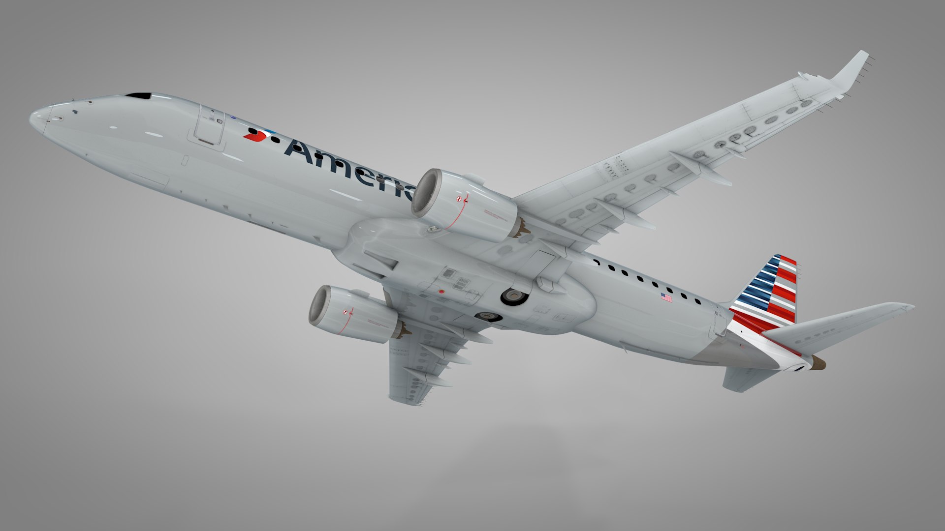 American airlines embraer190 l585 3D model - TurboSquid 1512340