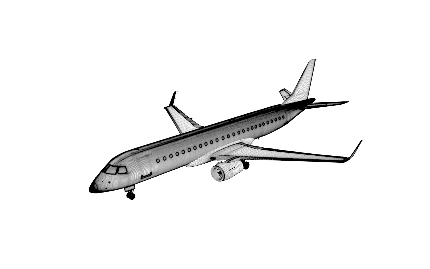American airlines embraer190 l585 3D model - TurboSquid 1512340