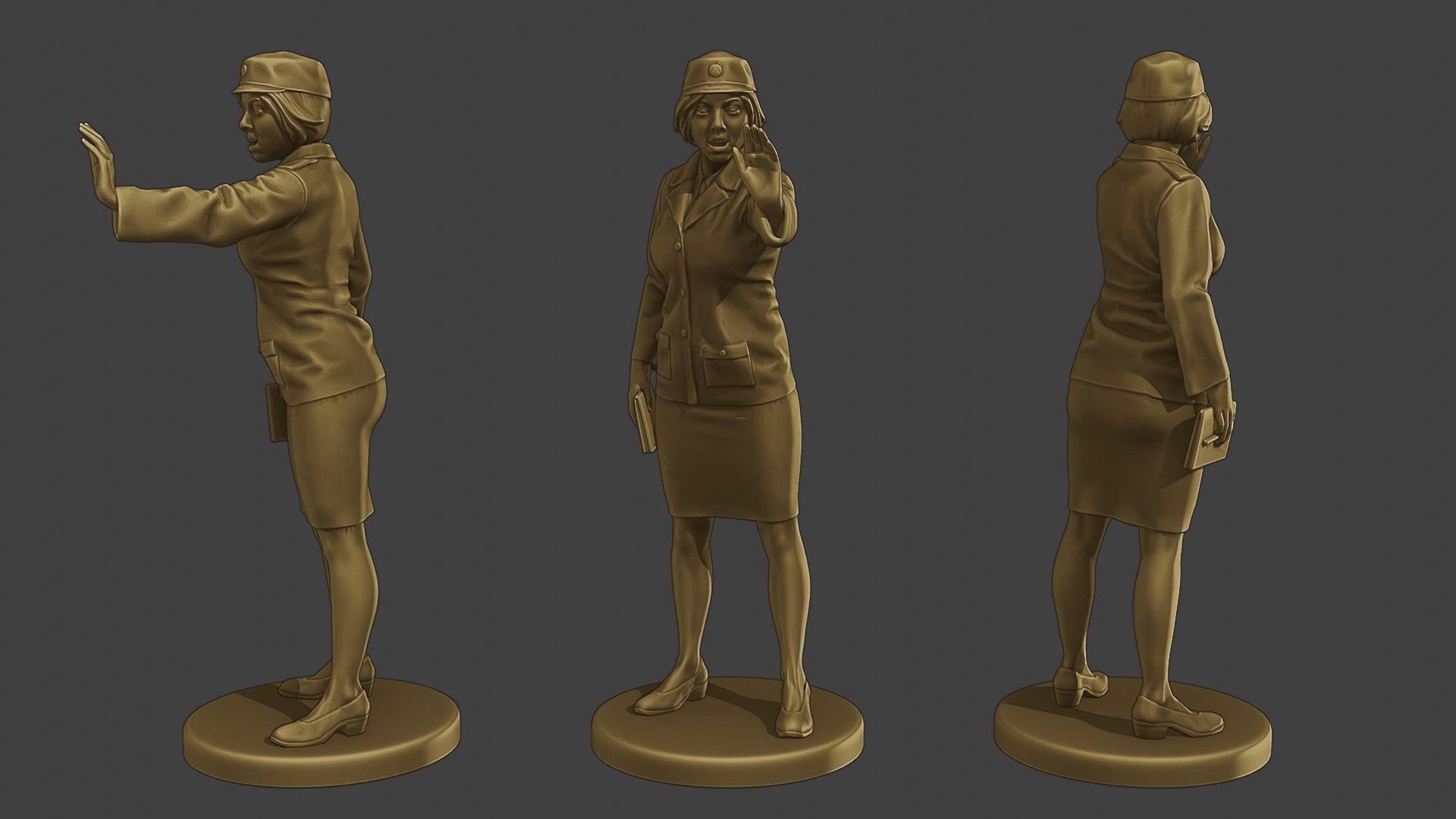 3D CzechoSlovak Female Communist Police FCCP1 5 - TurboSquid 1997426