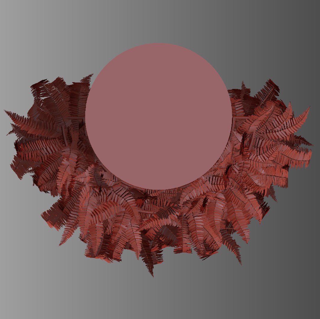Round Box Fern Model - TurboSquid 1810468
