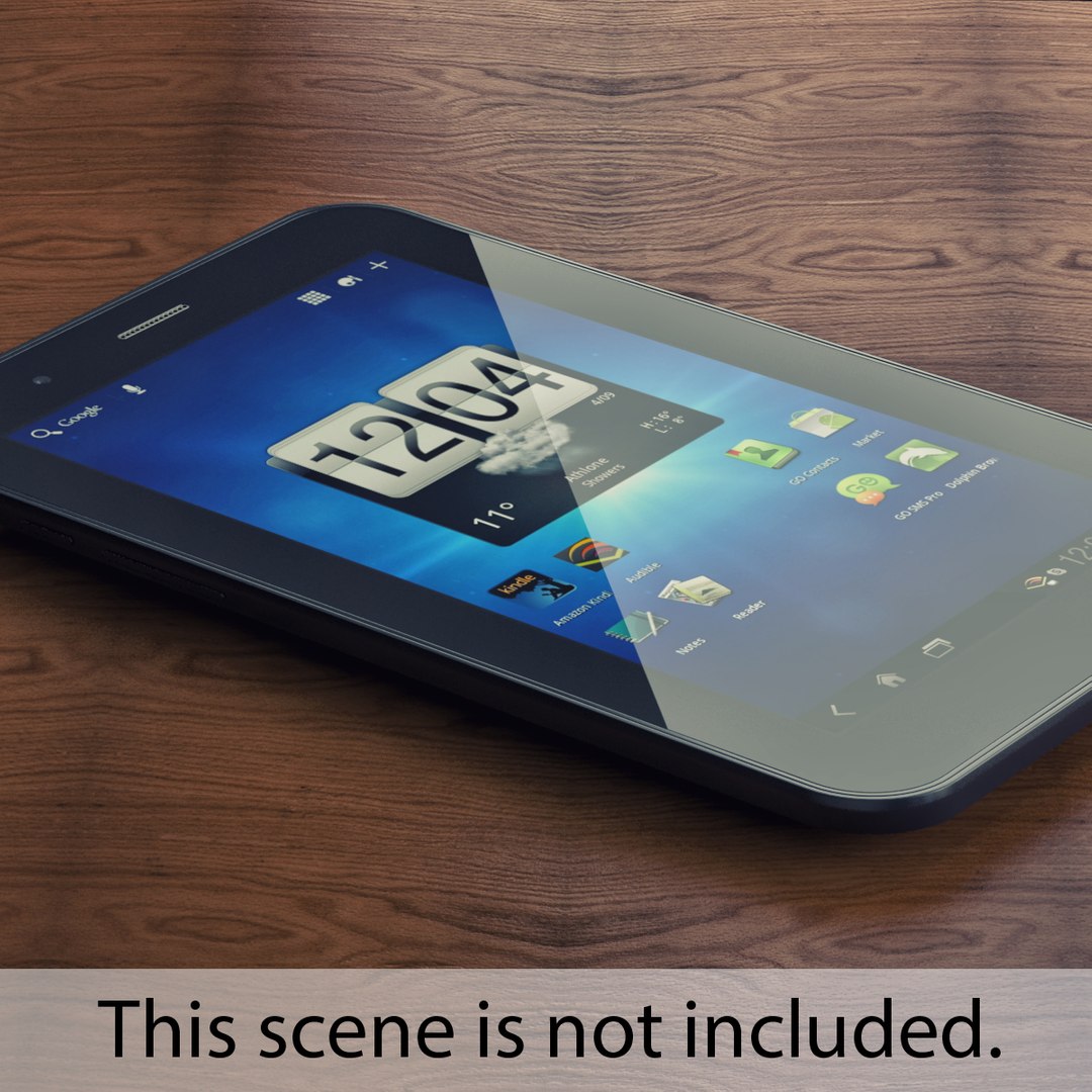 3d model of android little pc tablet