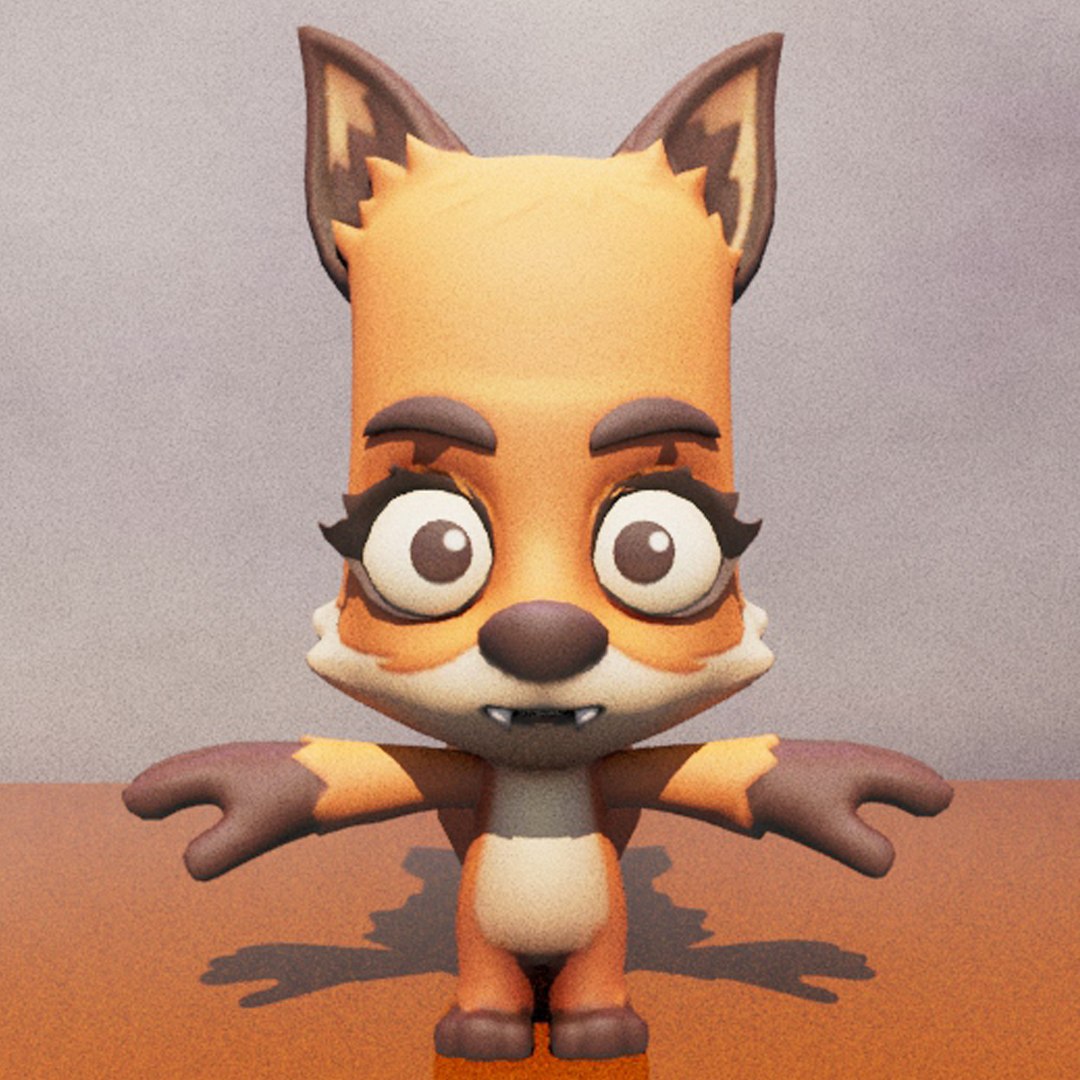 3D Cartoon Zooba Nix 3d Model Rigged Ready For Games Low-poly 3D Model ...
