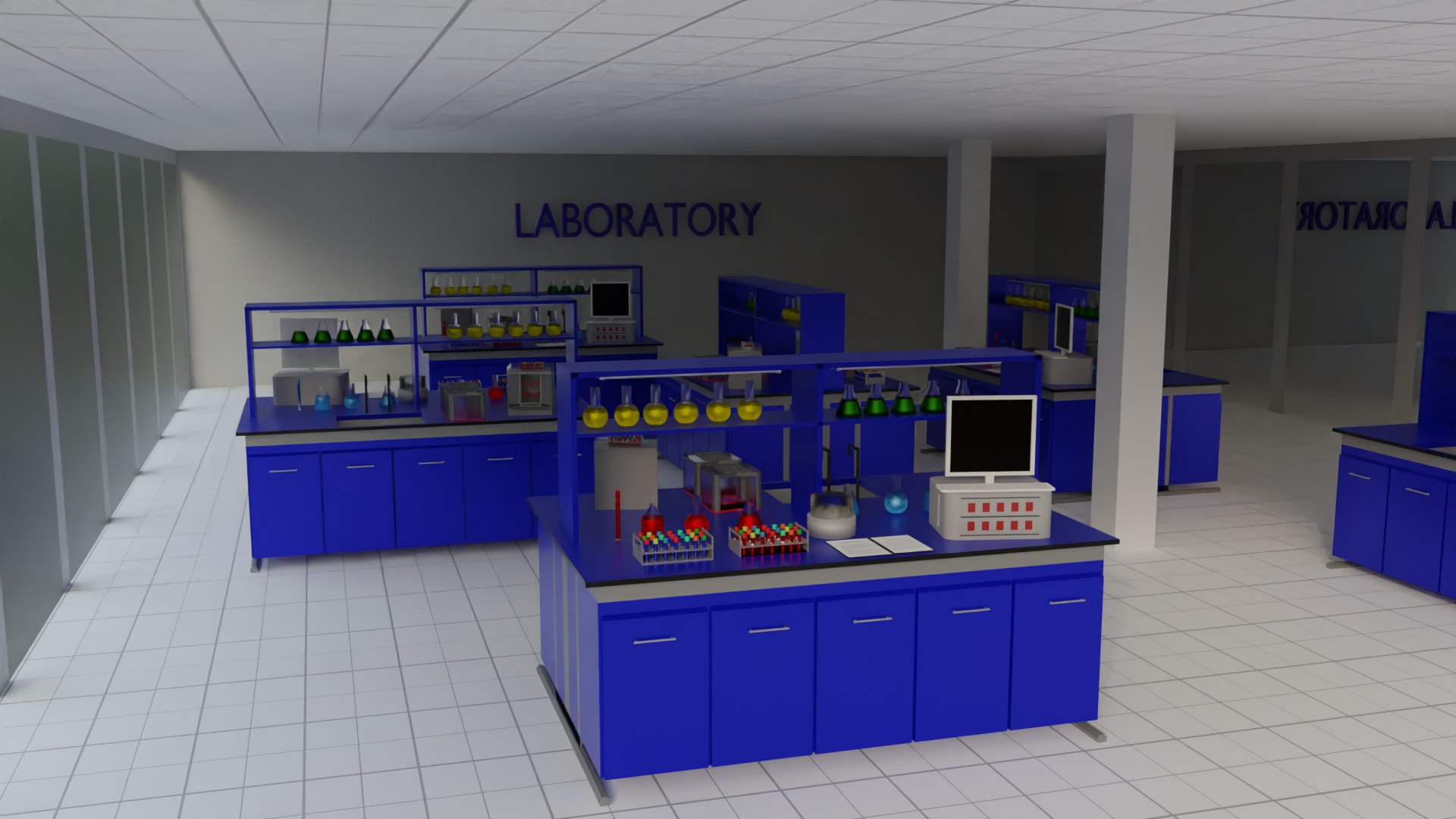 Laboratory 3D Model - TurboSquid 1924036