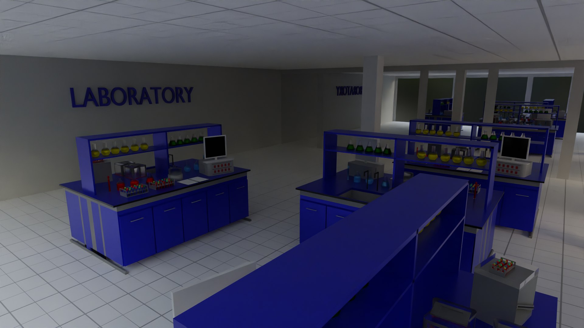 Laboratory 3D Model - TurboSquid 1924036