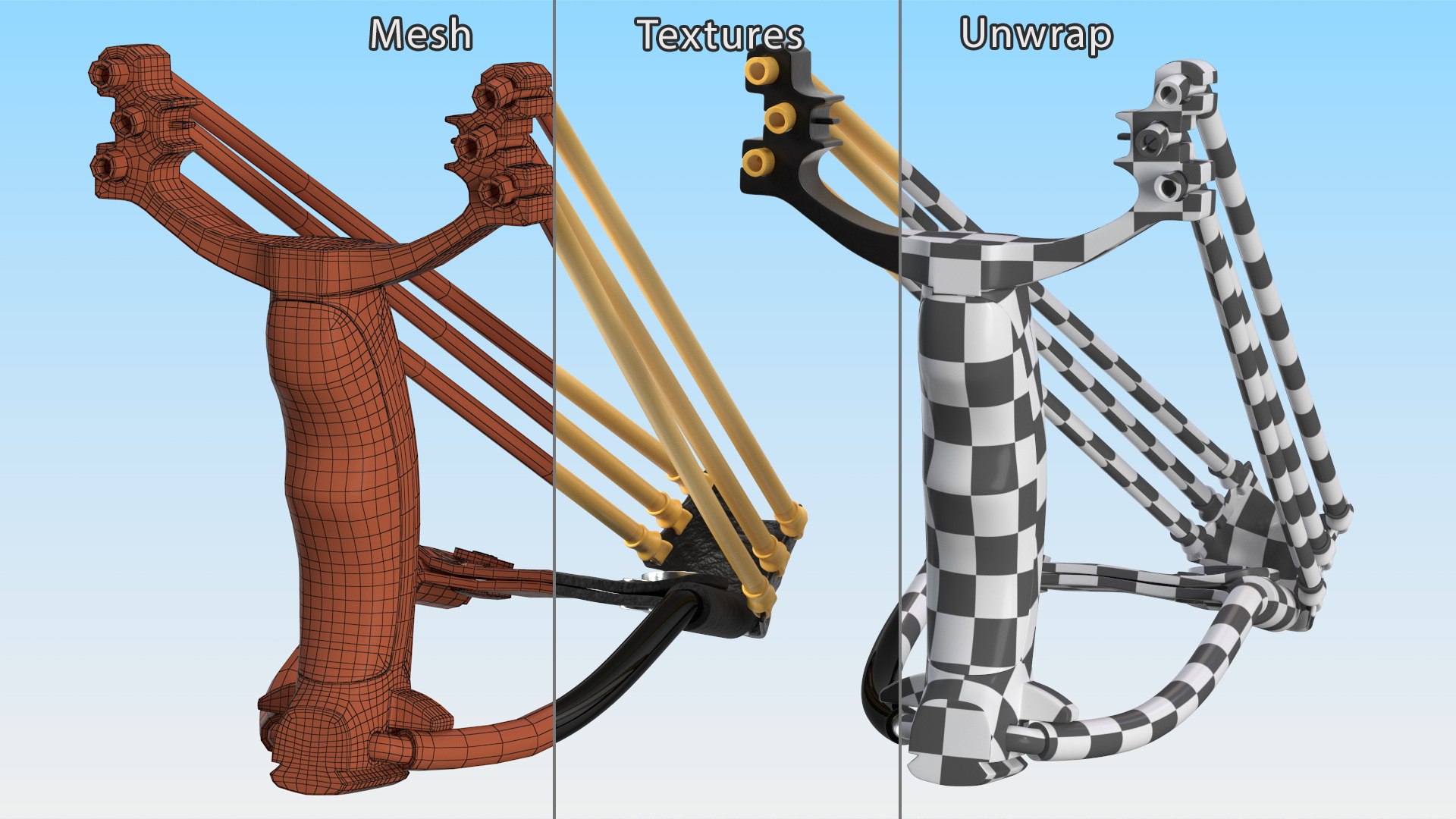 3D Black Folding Wrist Slingshot Catapult With Lock Model - TurboSquid ...