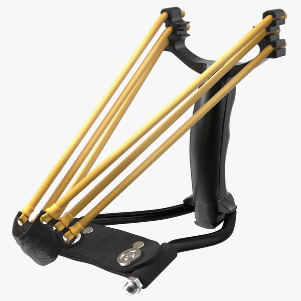 modelo 3d Catapulta tirachinas de muñeca plegable negra con cerradura ...