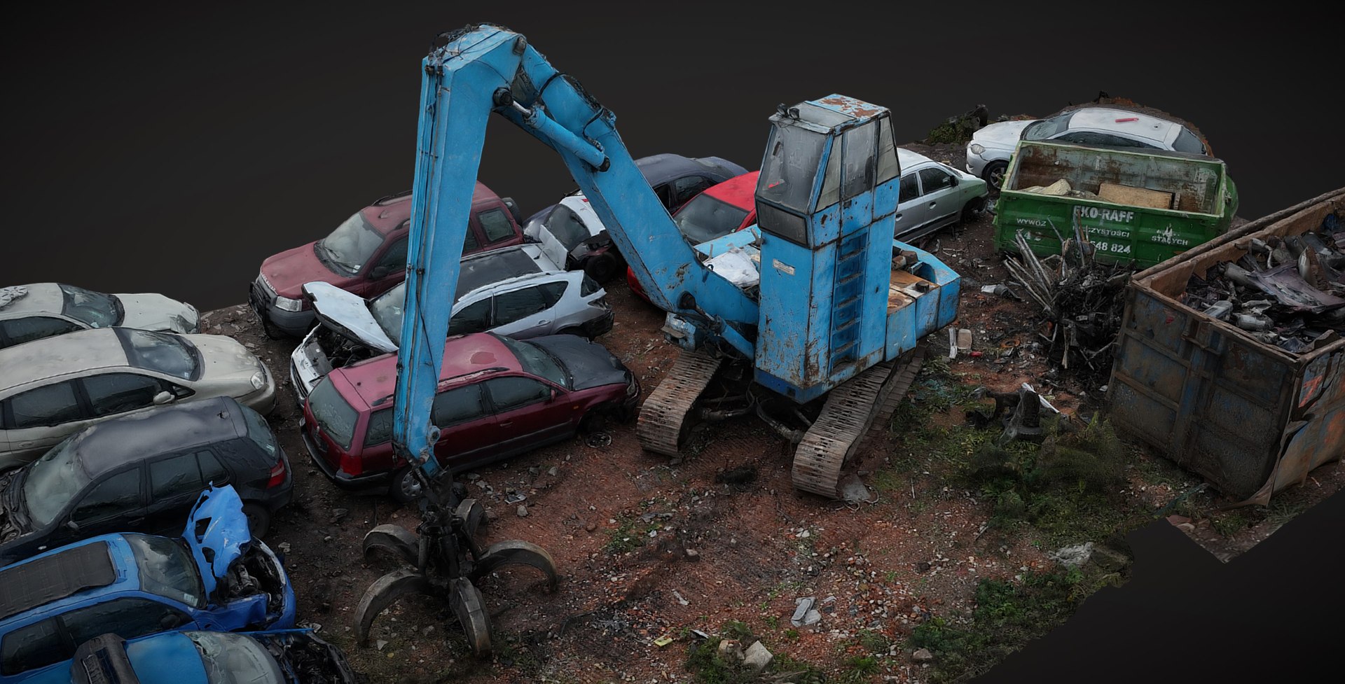 3D Cars Wreckage Machinery Junkyard Terrain Photogrammetry - TurboSquid 2338720