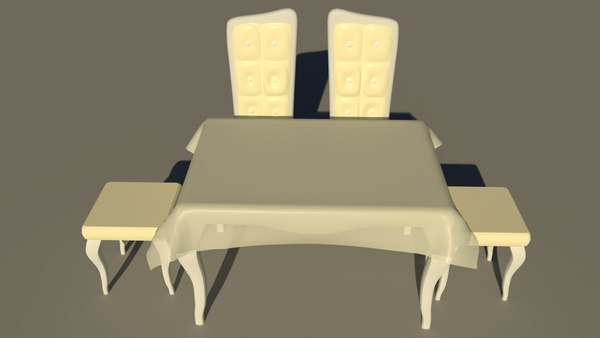 Wedding table 3D - TurboSquid 1833850