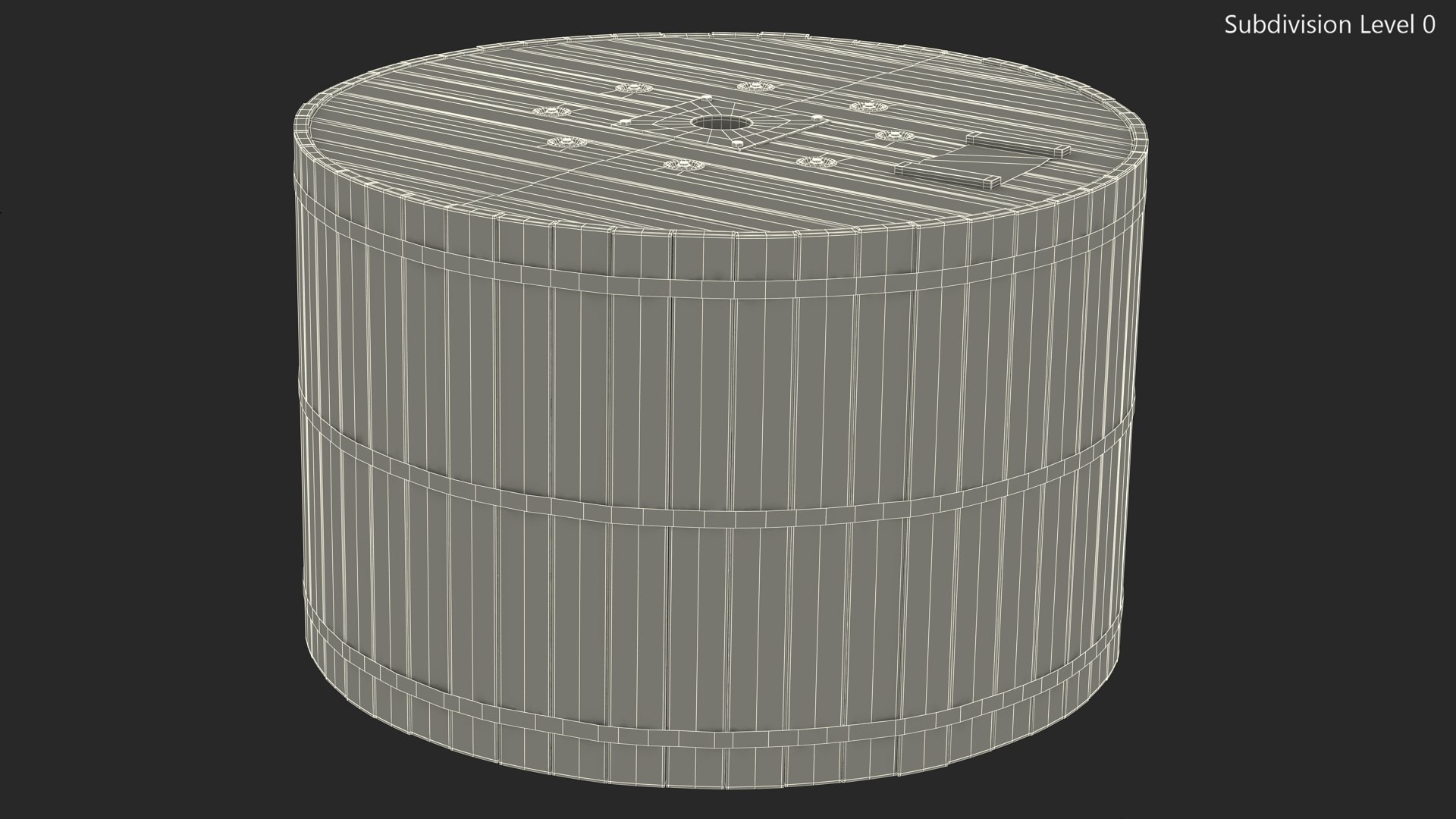 3D Wooden Cable Drum Model - TurboSquid 2268687