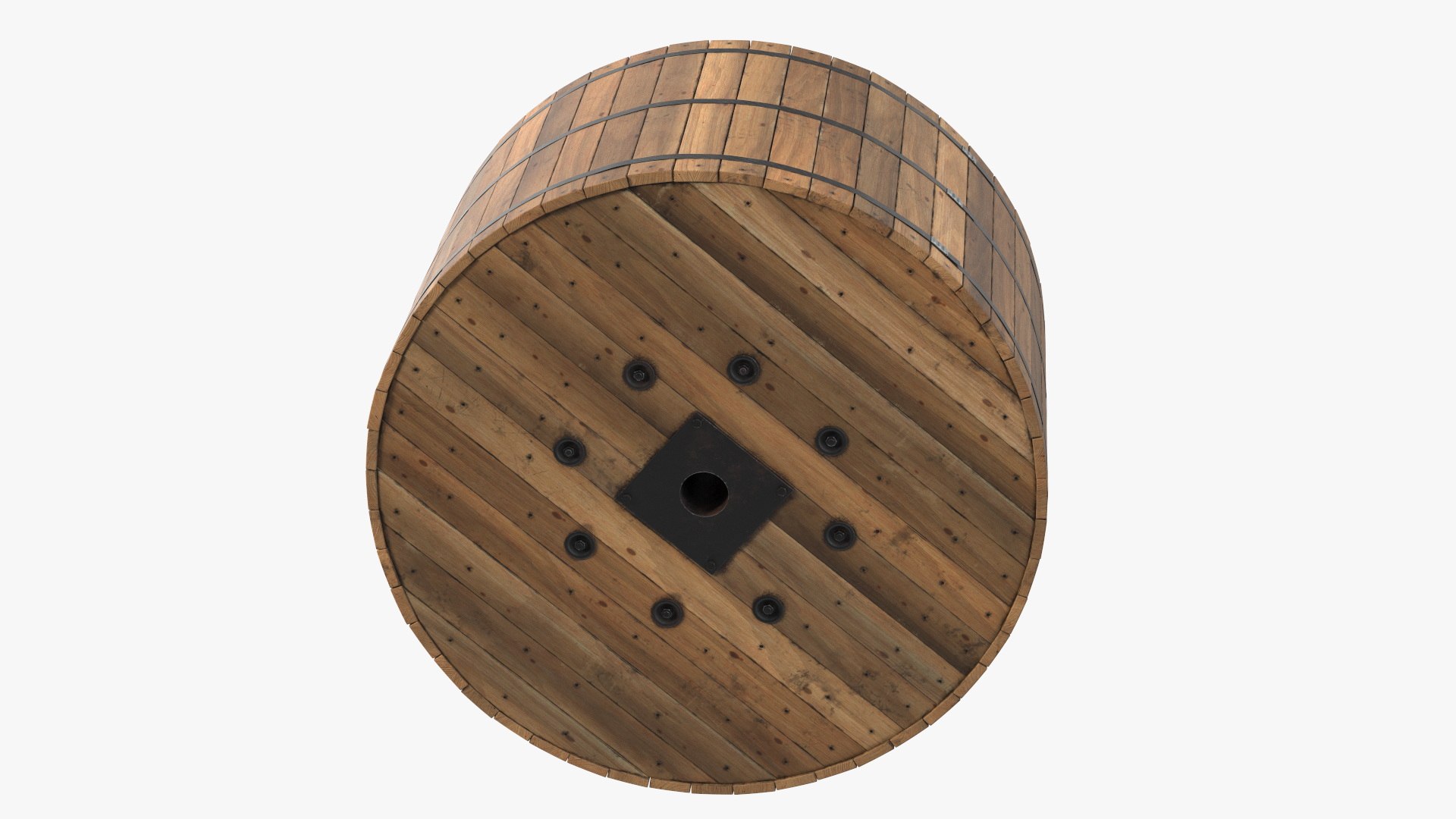 3D Wooden Cable Drum Model - TurboSquid 2268687