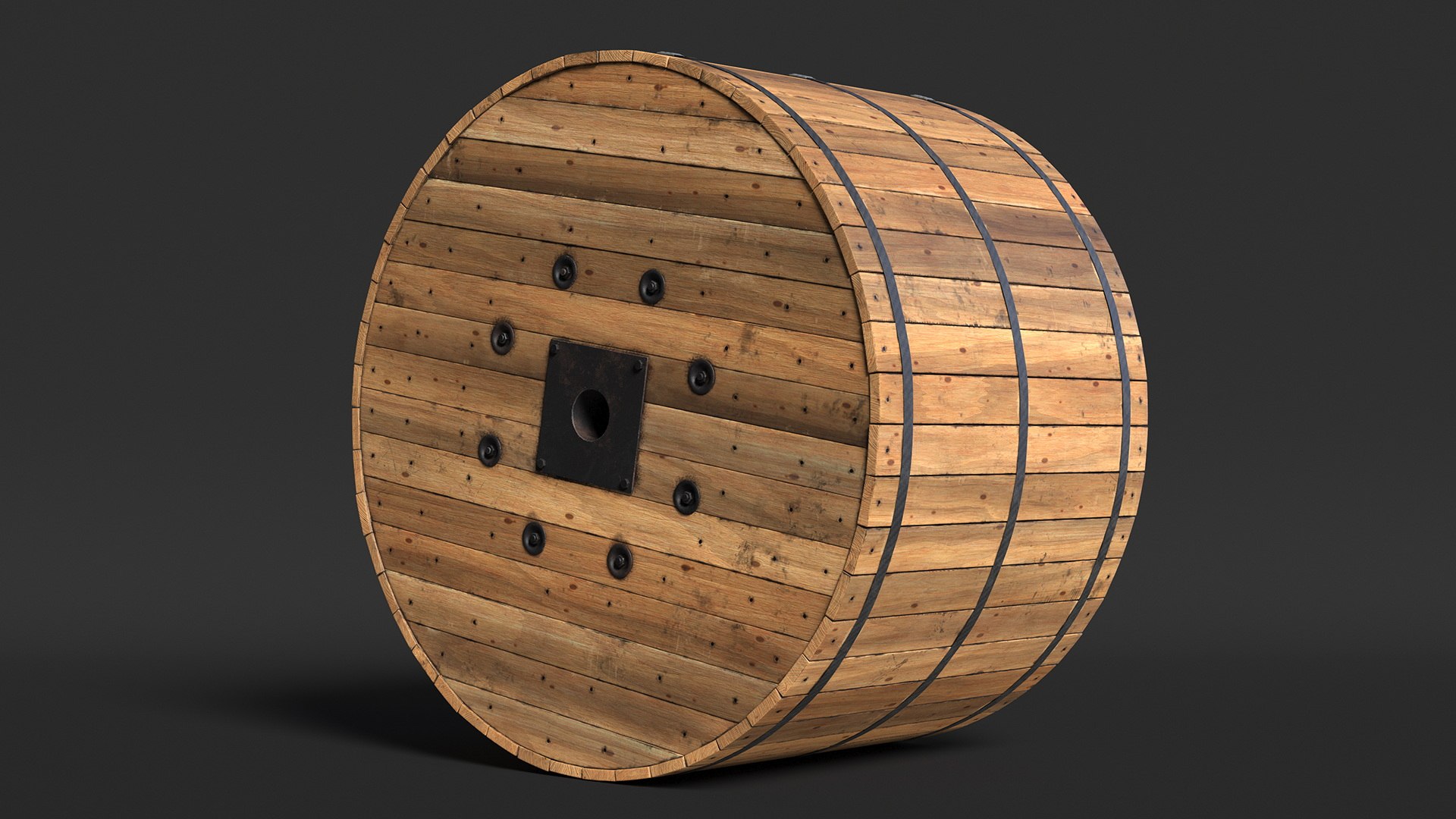 3D Wooden Cable Drum Model - TurboSquid 2268687