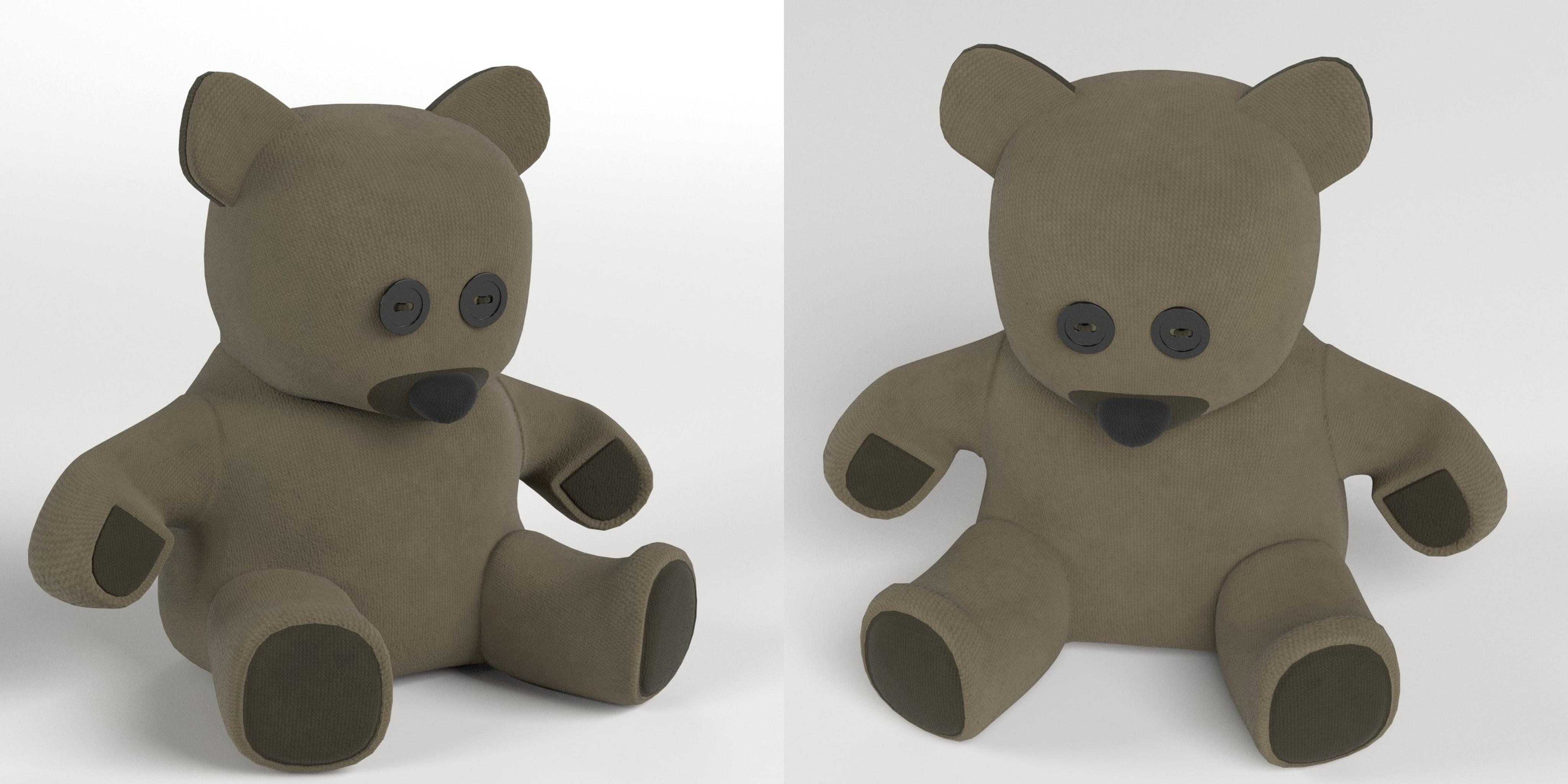3D burlap teddy bear - TurboSquid 1414968