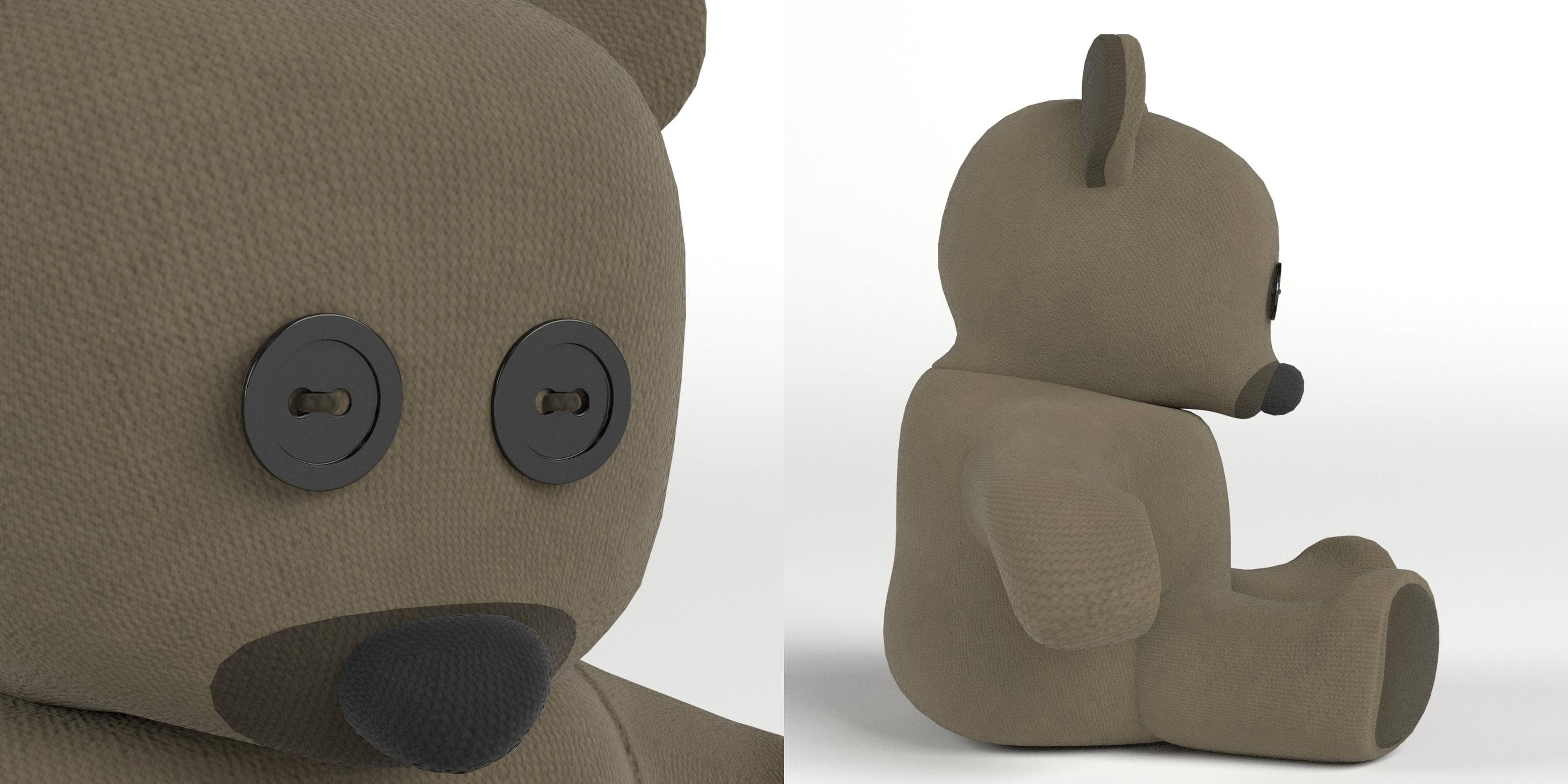 3D burlap teddy bear - TurboSquid 1414968