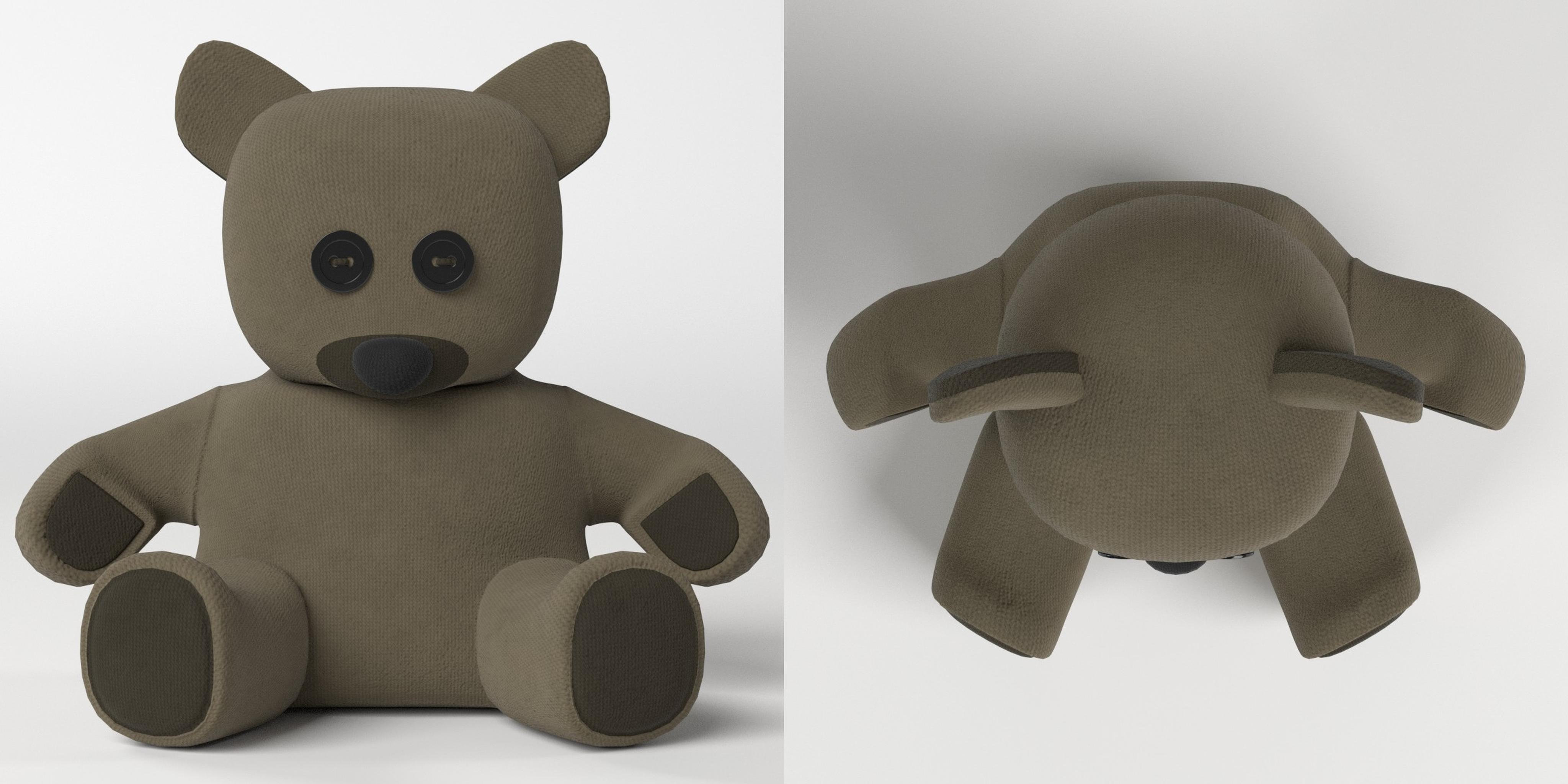3D burlap teddy bear - TurboSquid 1414968