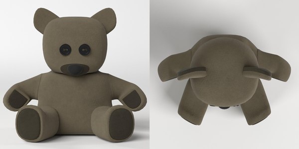 3D burlap teddy bear - TurboSquid 1414968