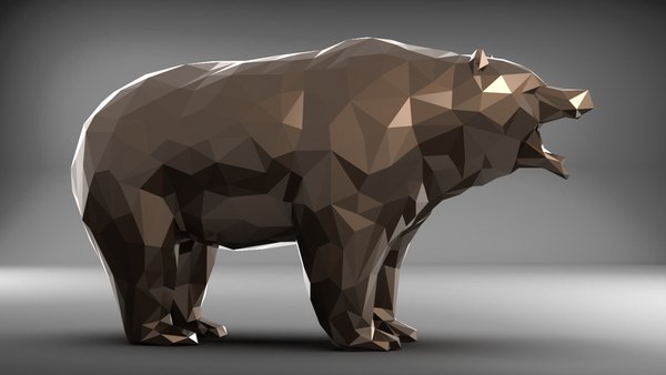 Bear polygonal 2 3D model - TurboSquid 1263294