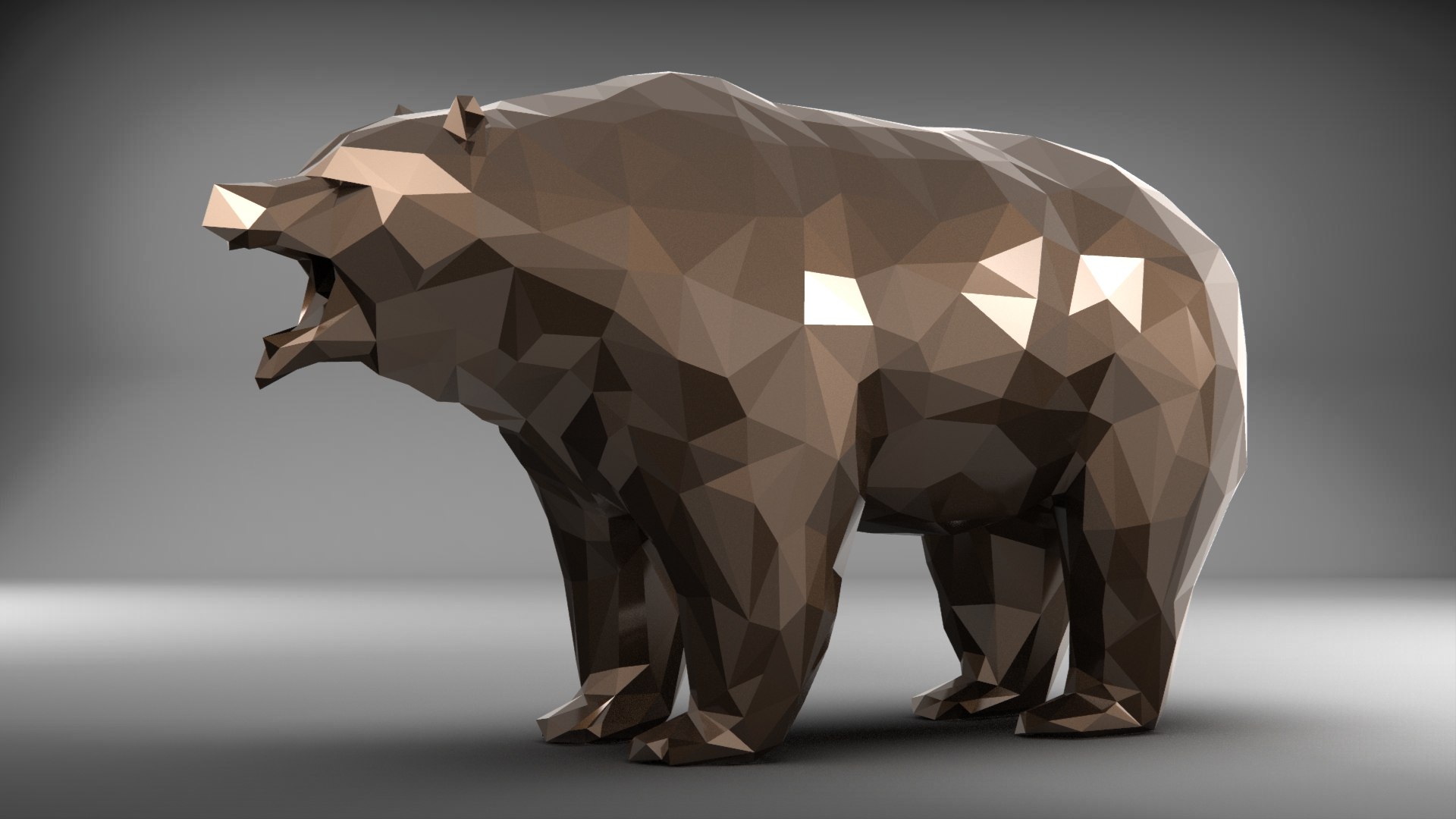 Bear Polygonal 2 3D Model - TurboSquid 1263294