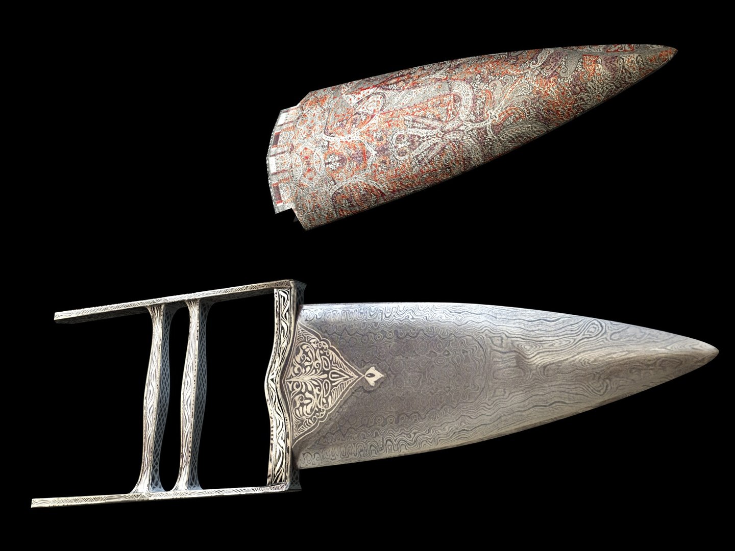 Katar Tiger Knife 3d Model