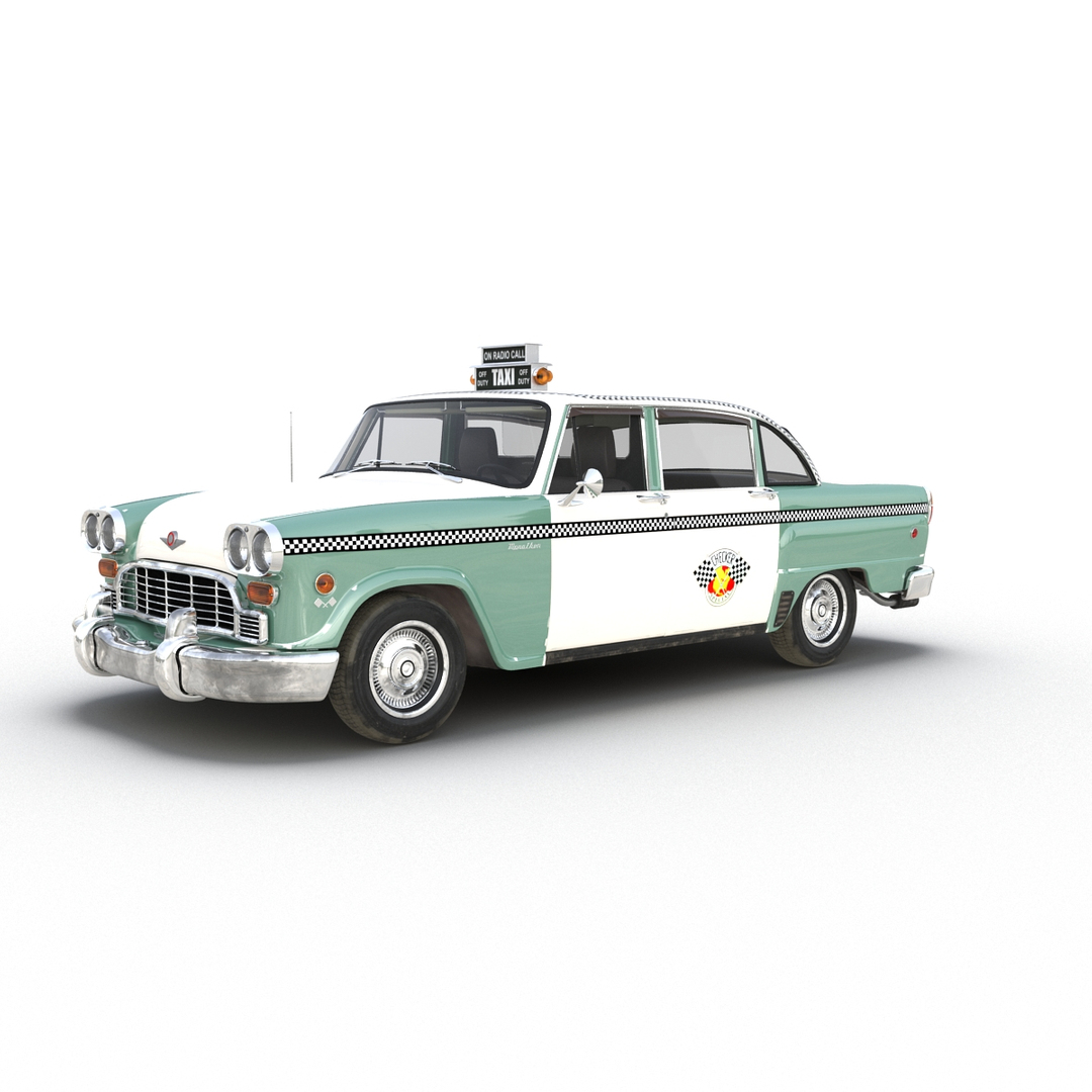checker taxicab 1982 rigged 3d max