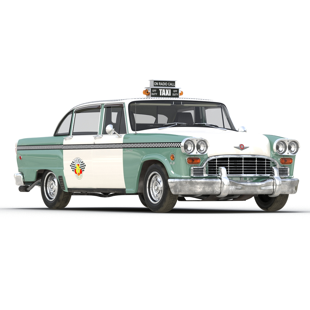 checker taxicab 1982 rigged 3d max