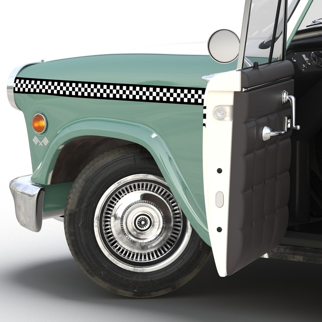 checker taxicab 1982 rigged 3d max