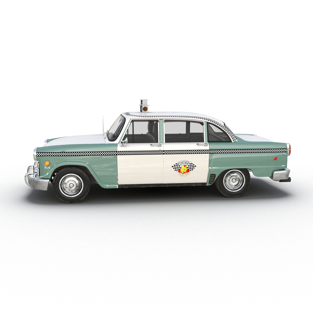 checker taxicab 1982 rigged 3d max