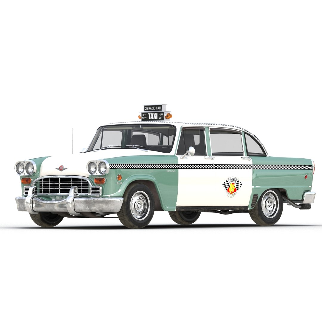 checker taxicab 1982 rigged 3d max